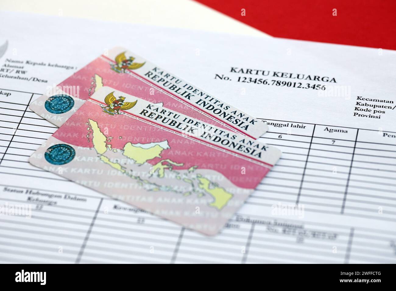 Indonesia child identity card Kartu Identitas Anak or KIA card. ID ...