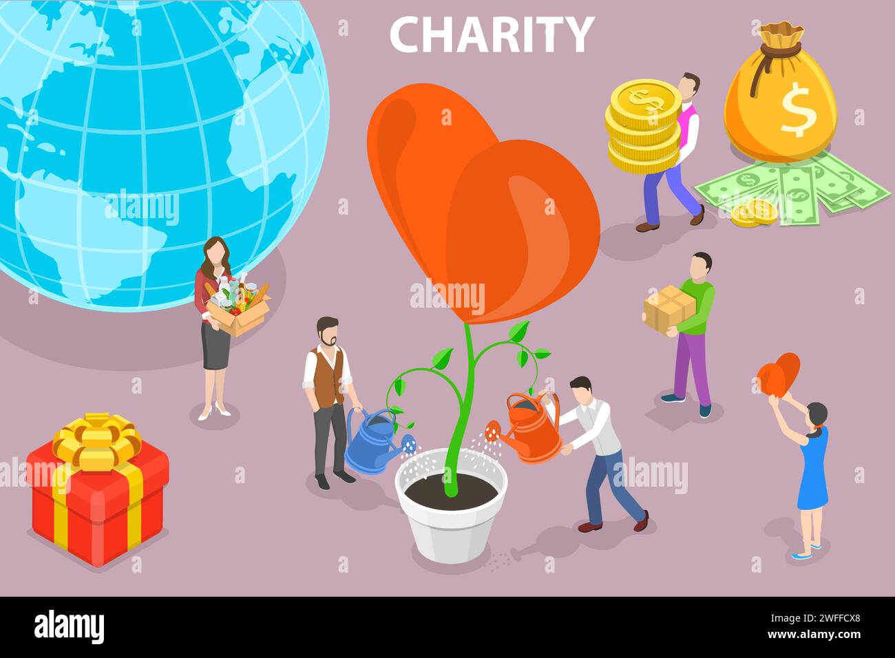 Charity improvement Stock Vector Images - Alamy