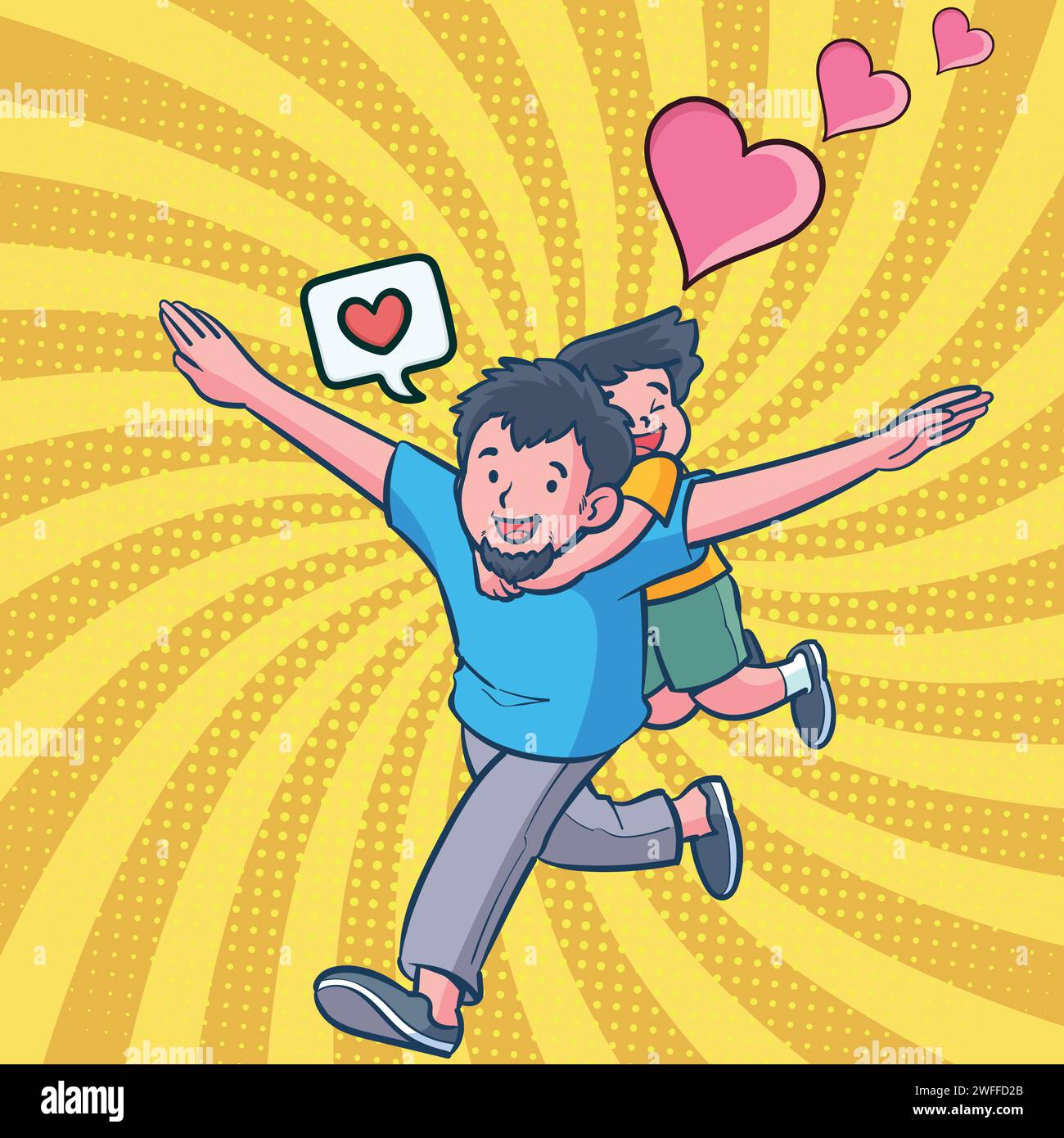 Fathers day pop art style super dad Stock Vector Image & Art - Alamy