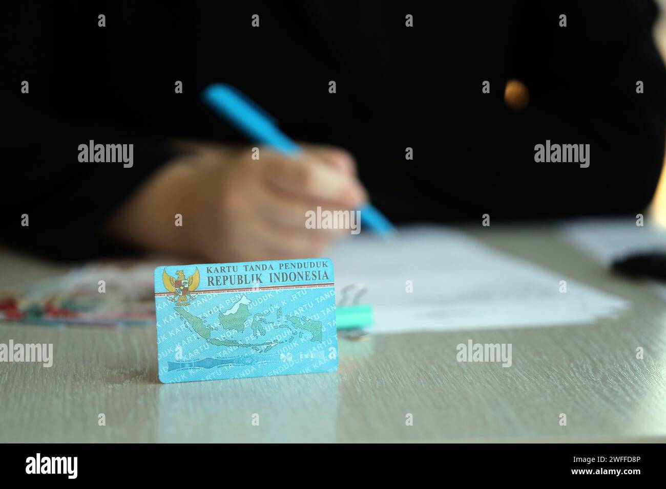 Indonesian national electric identity card called E-KTP or Kartu Tanda ...