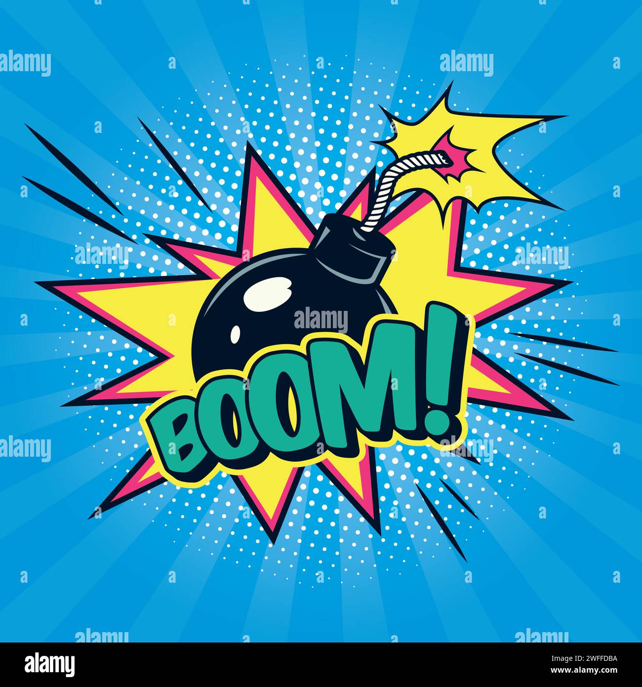 Bomb pop art style vector image Stock Vector Image & Art - Alamy