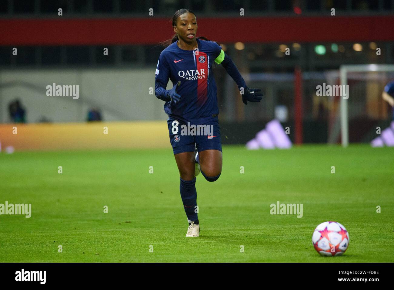 Munich, Germany, January 30th 2024: Grace Geyoro (8 Paris Saint Germain) during the UEFA Womens ...