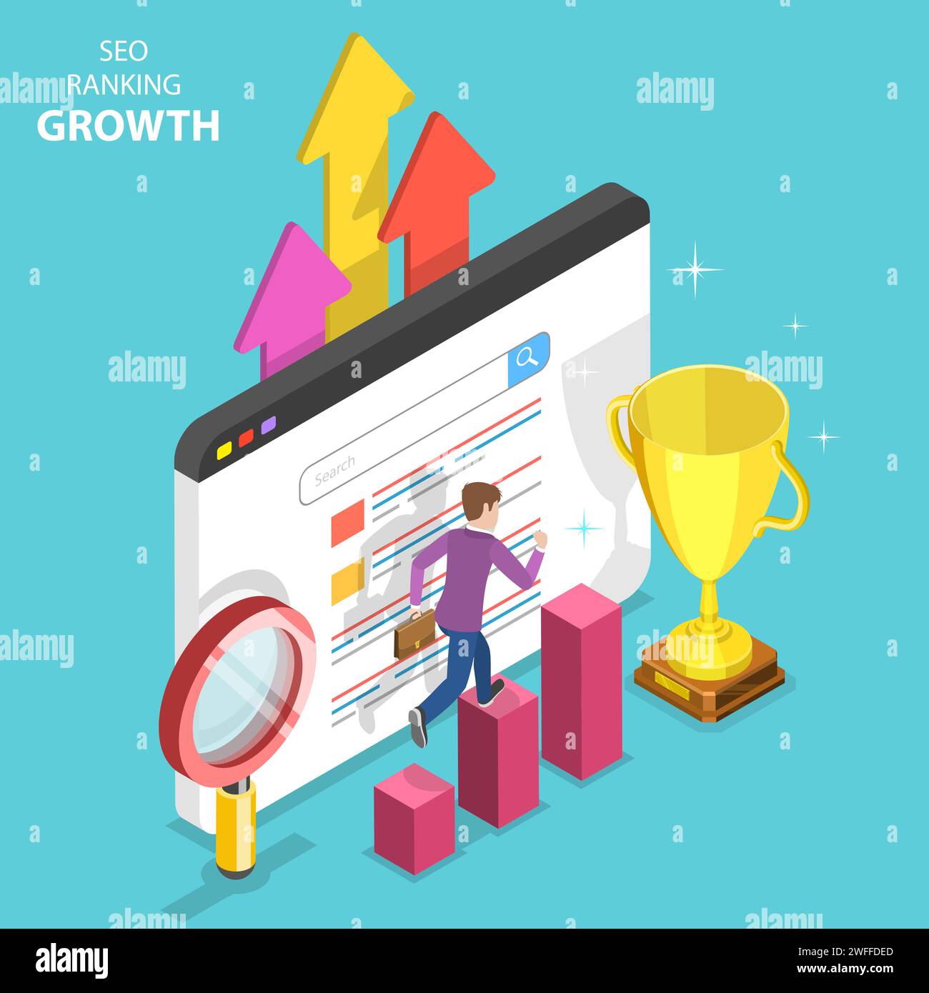 Data seo growth vector rank strategy hi-res stock photography and ...