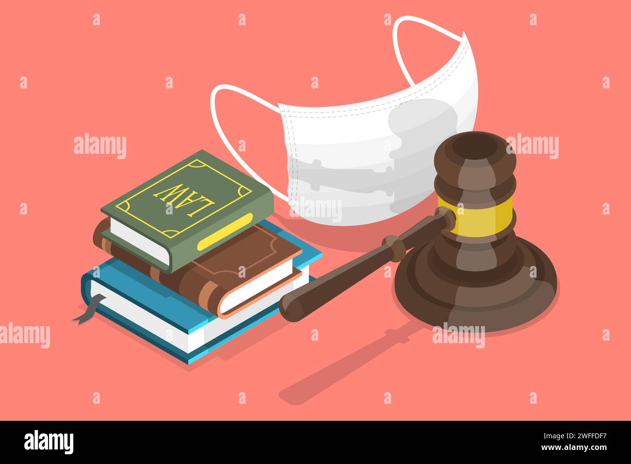 3D Isometric Flat Vector Conceptual Illustration of Mandatory Face ...