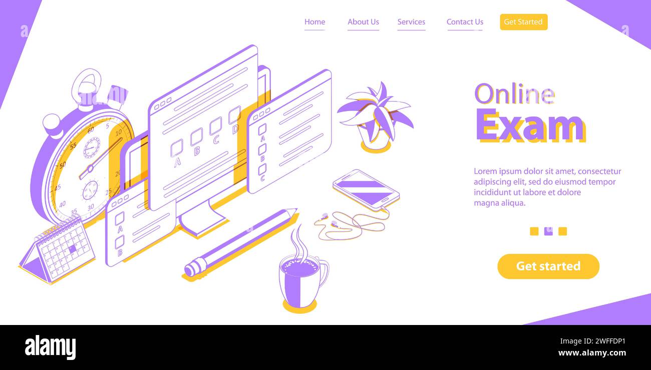 Online Exam, Internet Quiz or Survey, Distant Education, Questionnaire ...