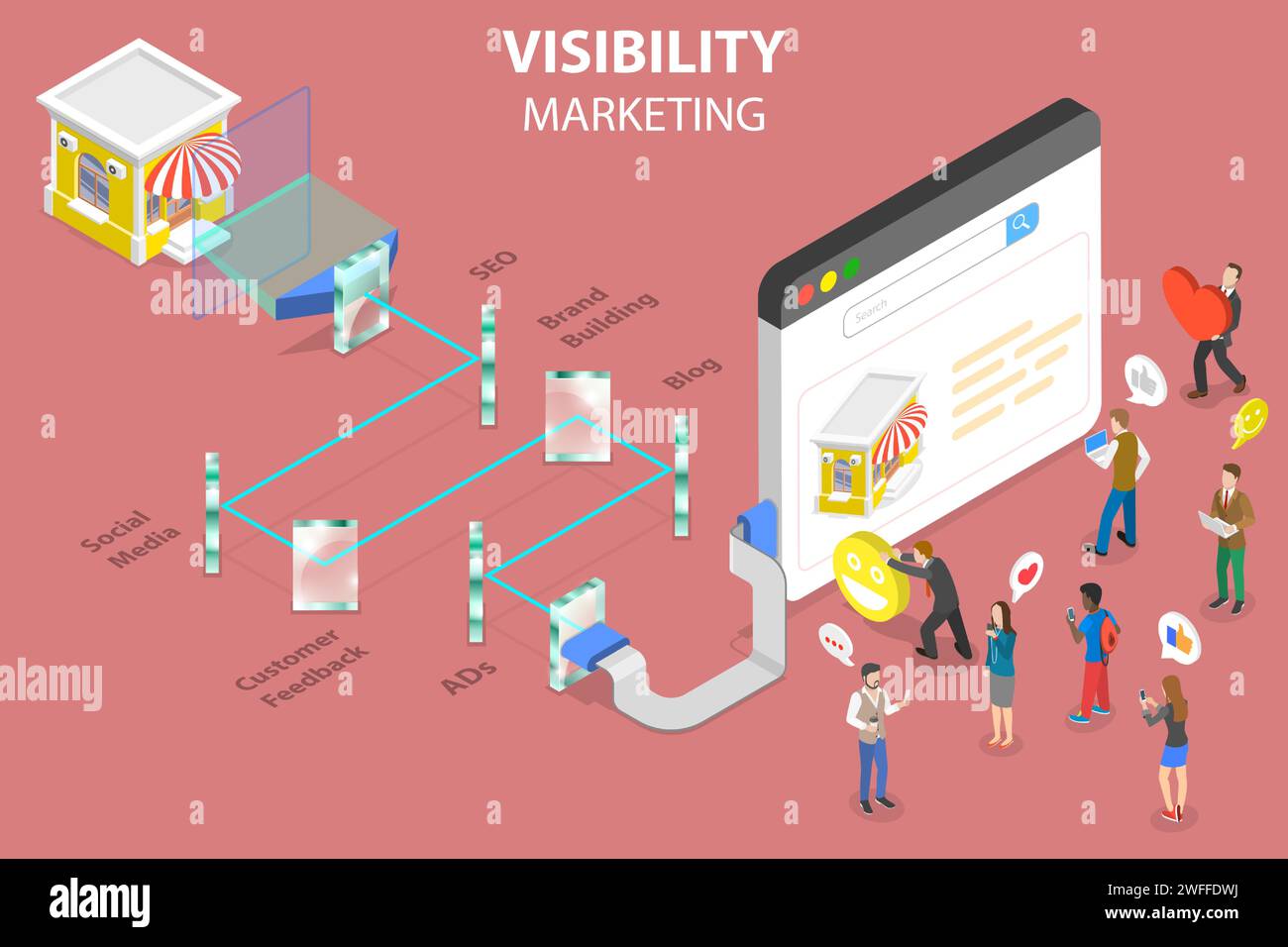 Visibility vector vectors hi-res stock photography and images - Alamy