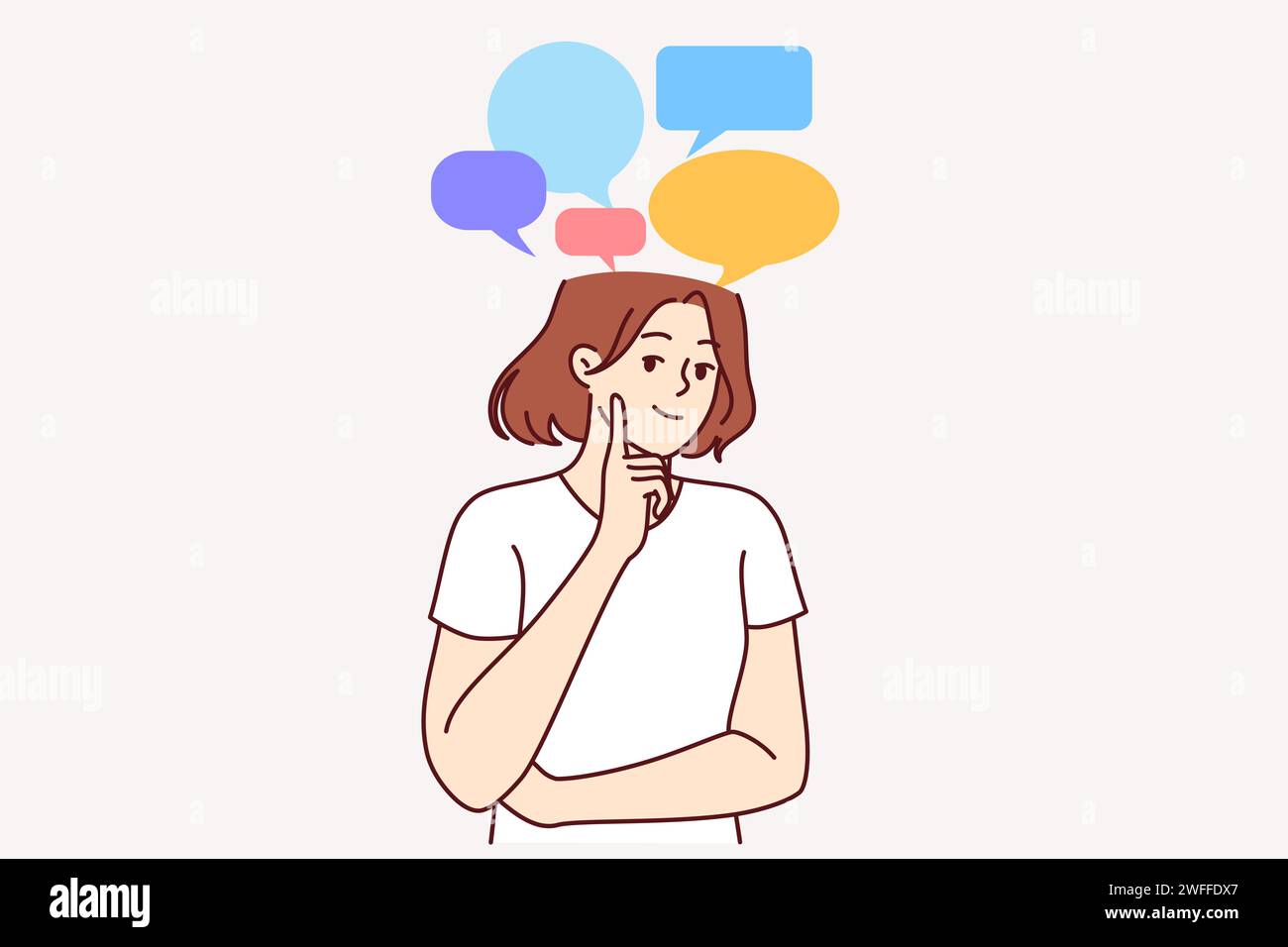 Student positive thought bubble Stock Vector Images - Alamy