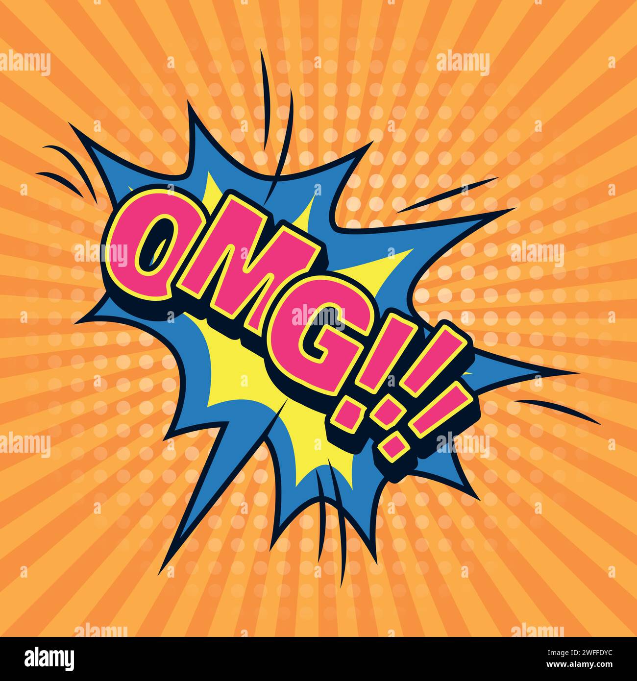 OMG text pop art style vector image Stock Vector Image & Art - Alamy