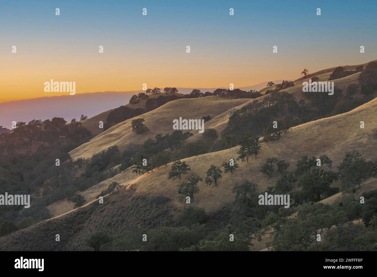 Clear Sky Sunset of California Rolling Hills. Joseph D. Grant County ...