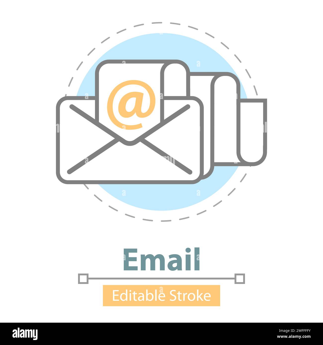 Email Message Icon, Editable Stroke, Vector Illustration Stock Vector Image & Art - Alamy
