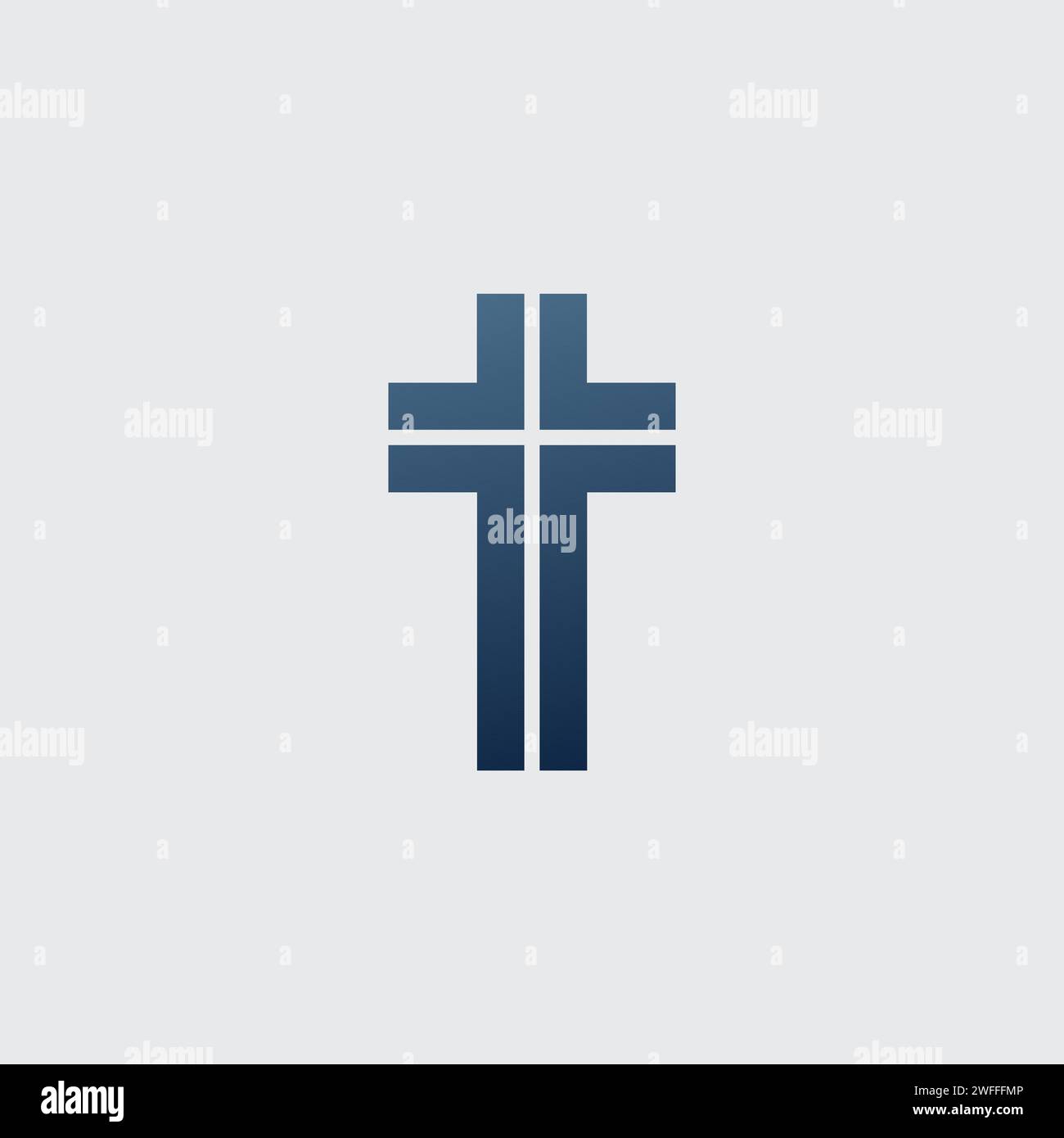 Christian church cross vector symbol in flat style. religious cross ...