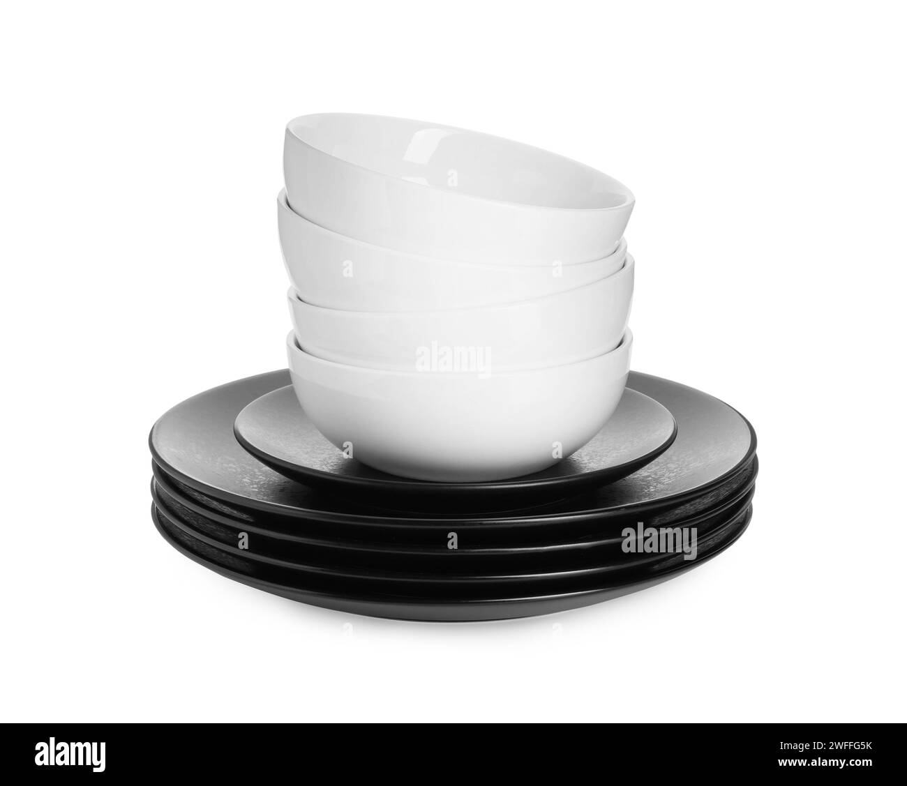 Beautiful ceramic dishware on Black and White Stock Photos & Images - Alamy