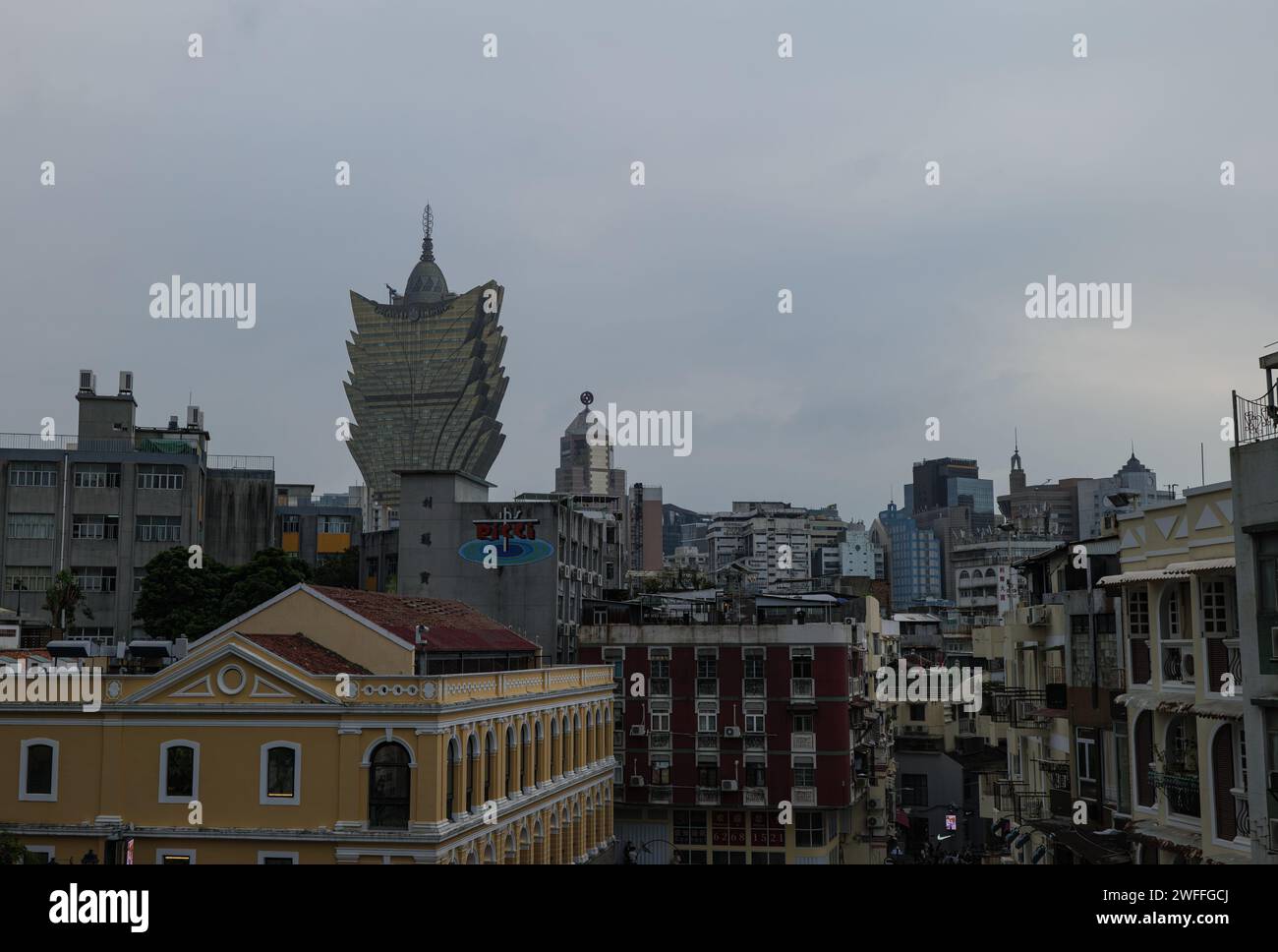 Macao China 11.10.2023. Macau street photography people and buildings, local life Stock Photo ...