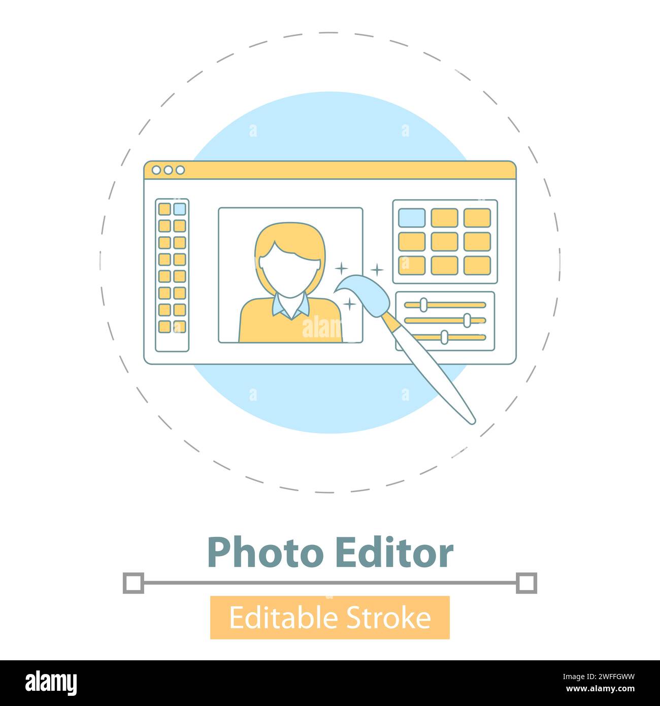Photo editor icon Cut Out Stock Images & Pictures - Alamy