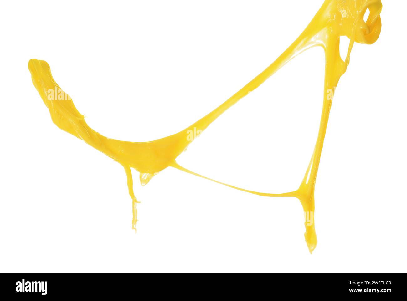 Stretching delicious melted cheese isolated on white Stock Photo - Alamy