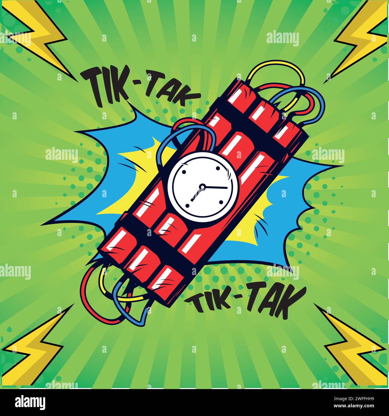 Bomb pop art style vector image Stock Vector Image & Art - Alamy