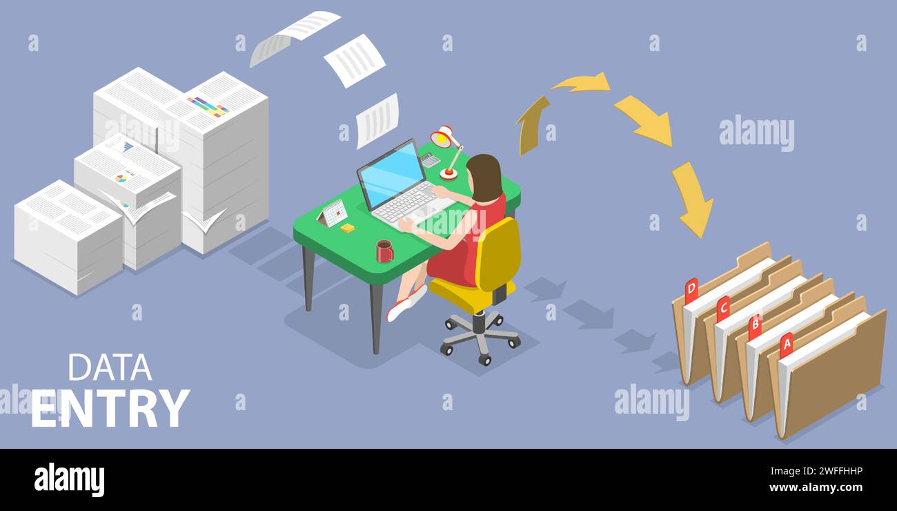 Entry specialist Stock Vector Images - Alamy