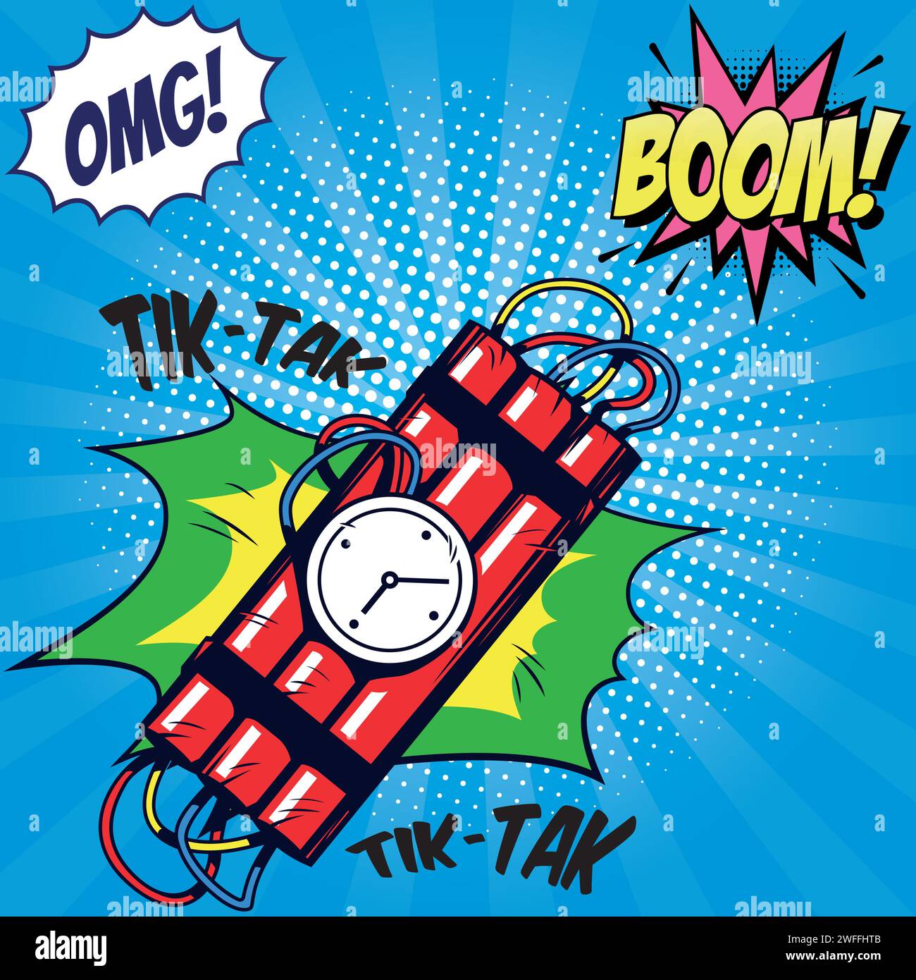 Bomb pop art style vector image Stock Vector Image & Art - Alamy