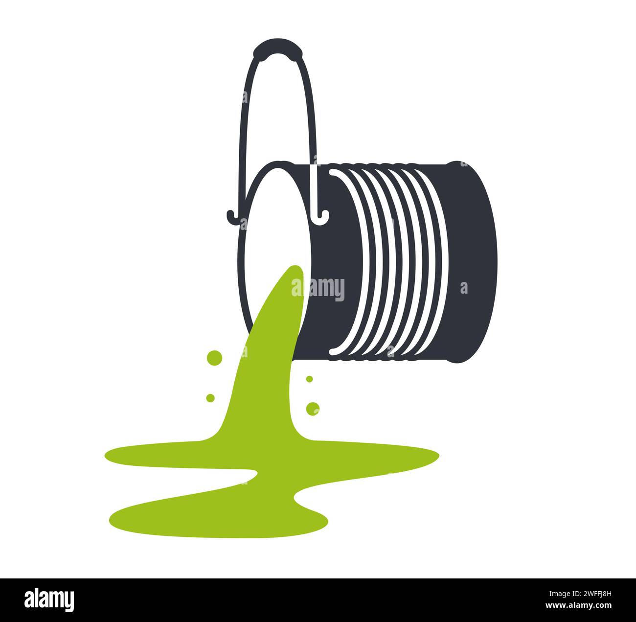 Graphic line paint bucket Stock Vector Images - Alamy