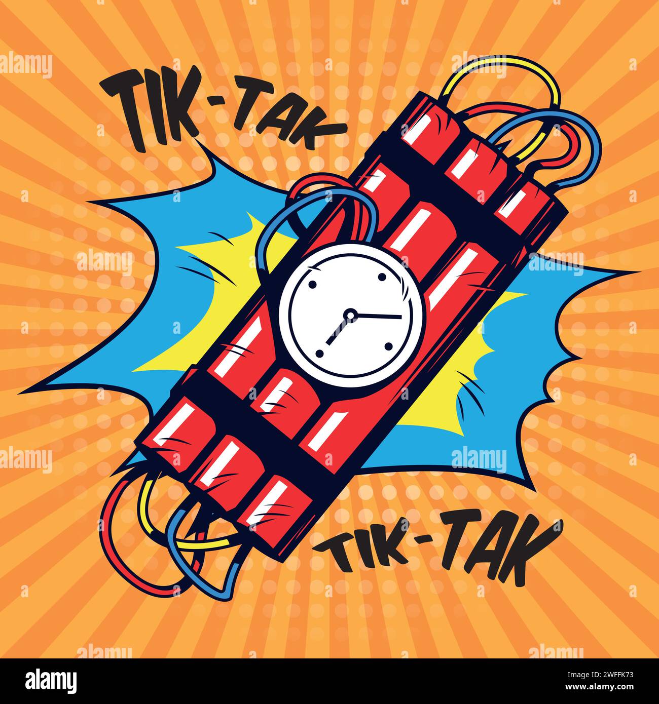 Bomb pop art style vector image Stock Vector Image & Art - Alamy