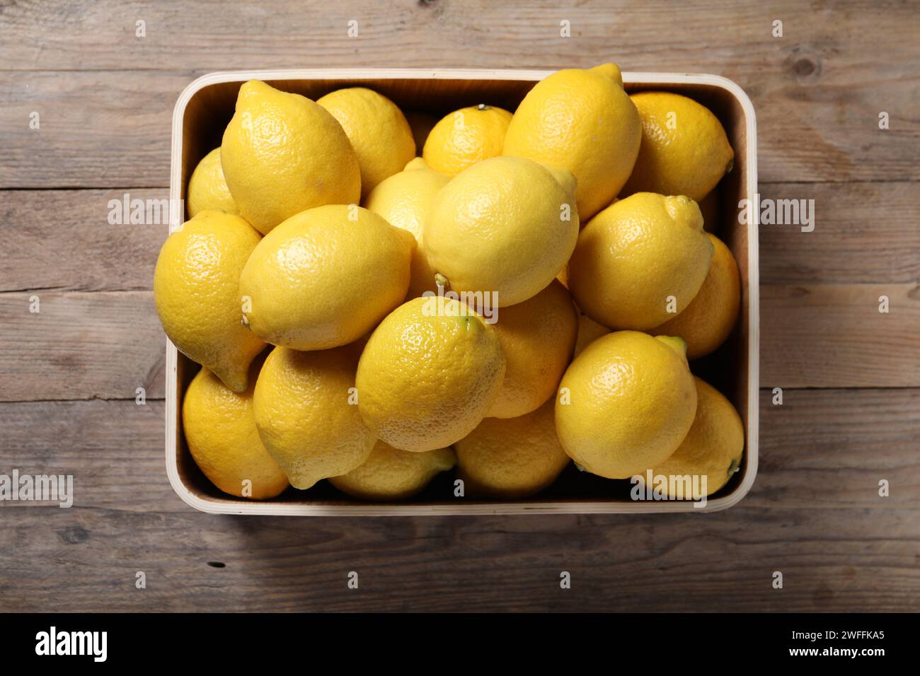 Top view bright lemons hi-res stock photography and images - Alamy
