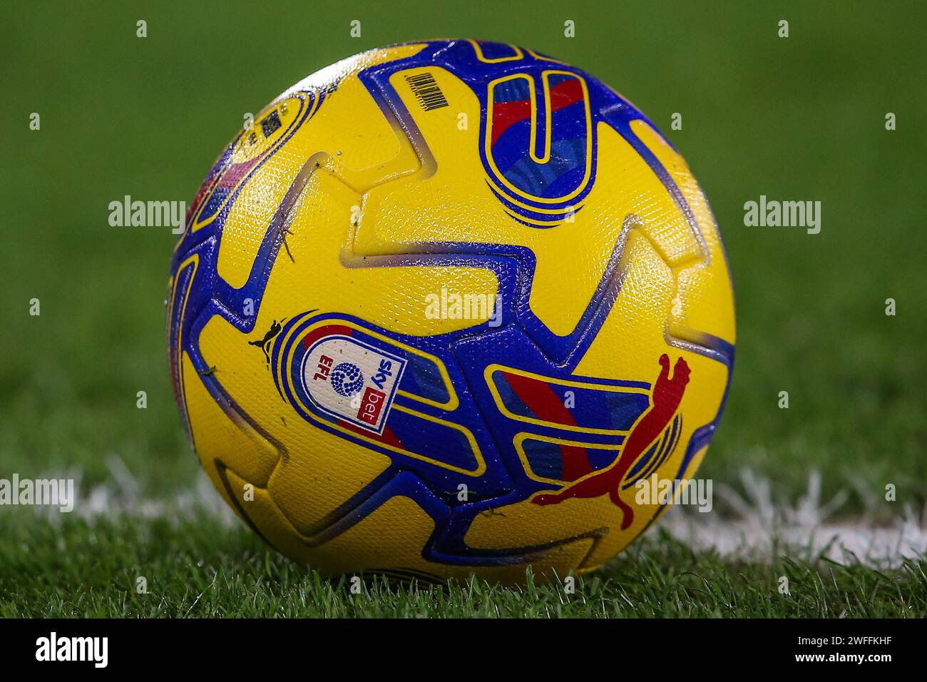The EFL match ball during the Sky Bet Championship match Leicester City ...