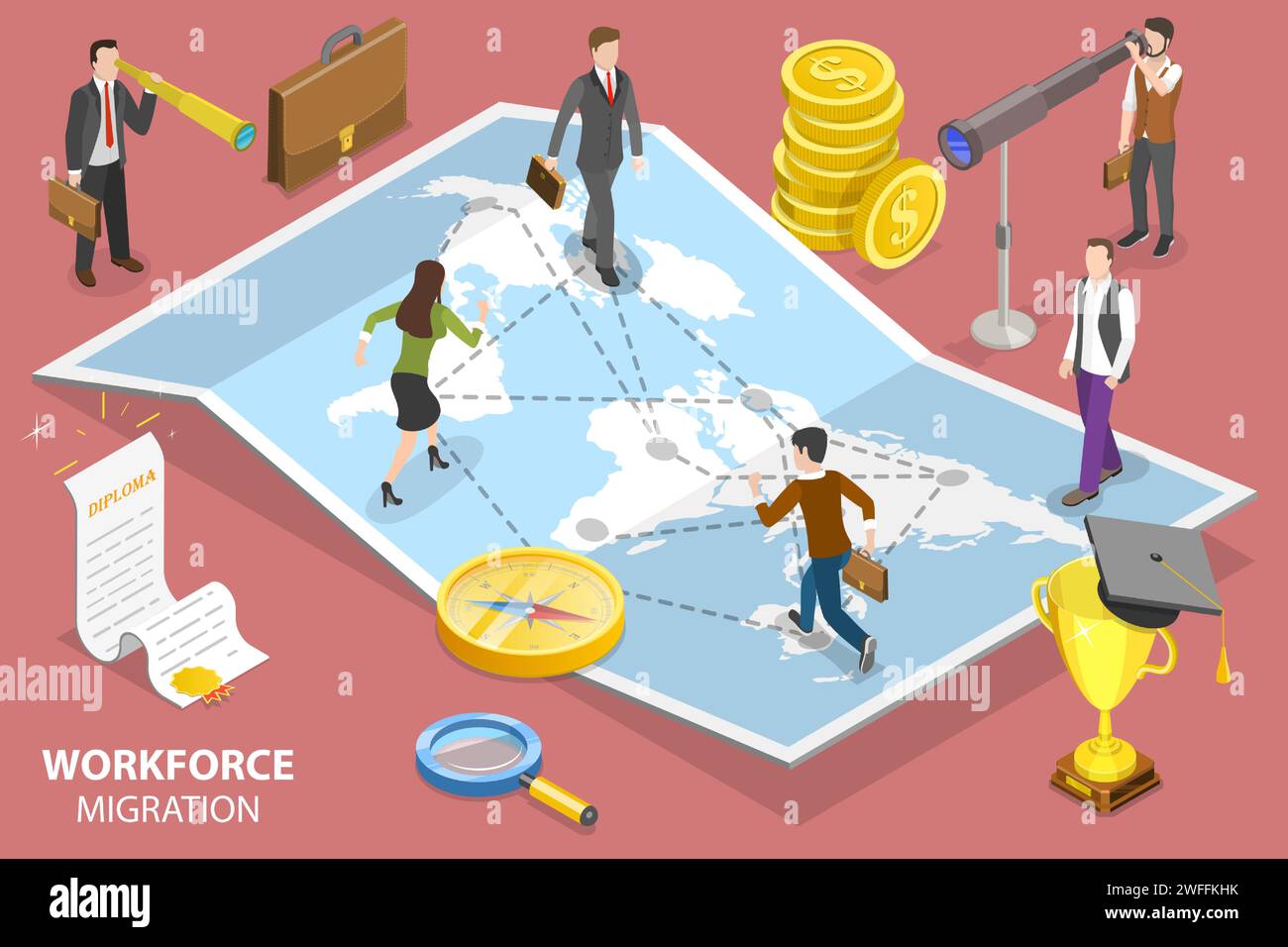 Global labor shortage Stock Vector Images - Alamy