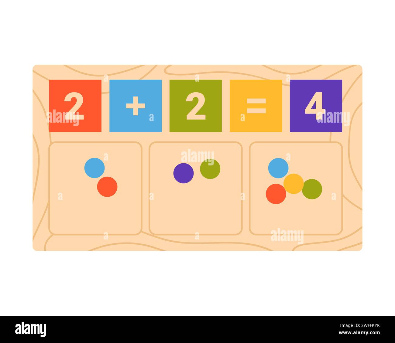 Wooden math toy for children. Montessori preschool education cartoon ...