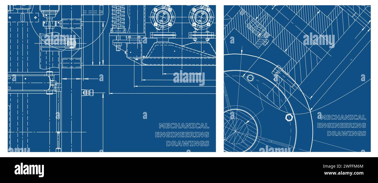 Technical illustration mechanical engineering Stock Vector Images - Alamy