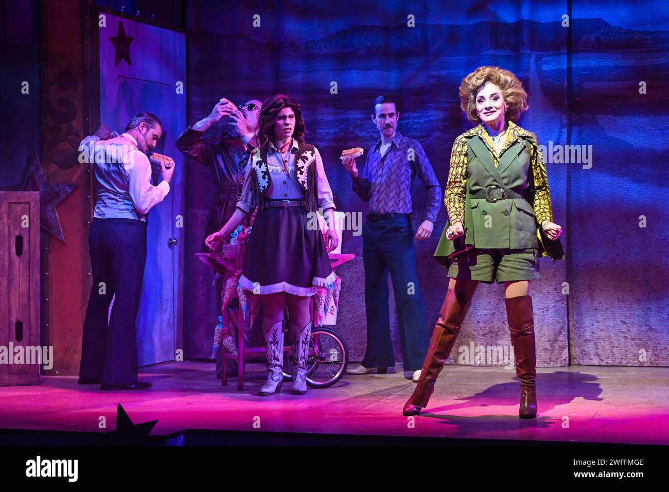 London, UK. 30th Jan, 2024. Victoria Hamilton-Barritt performs at Bronco Billy - The Musical ...