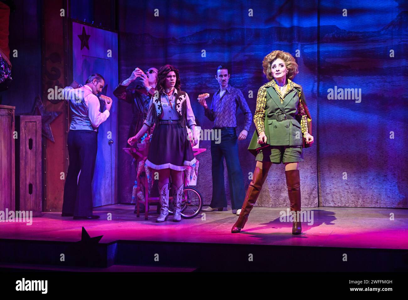 London, UK. 30th Jan, 2024. Victoria Hamilton-Barritt performs at Bronco Billy - The Musical ...