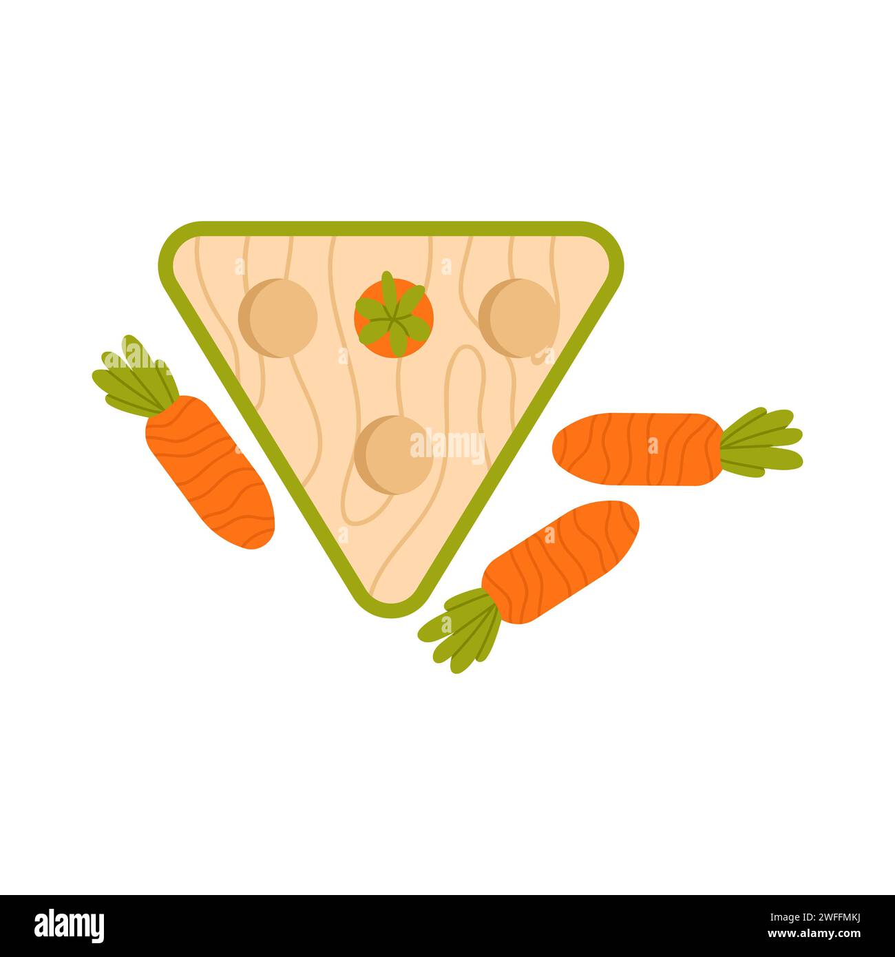 Wooden carrots game. Logic development game, montessori education ...