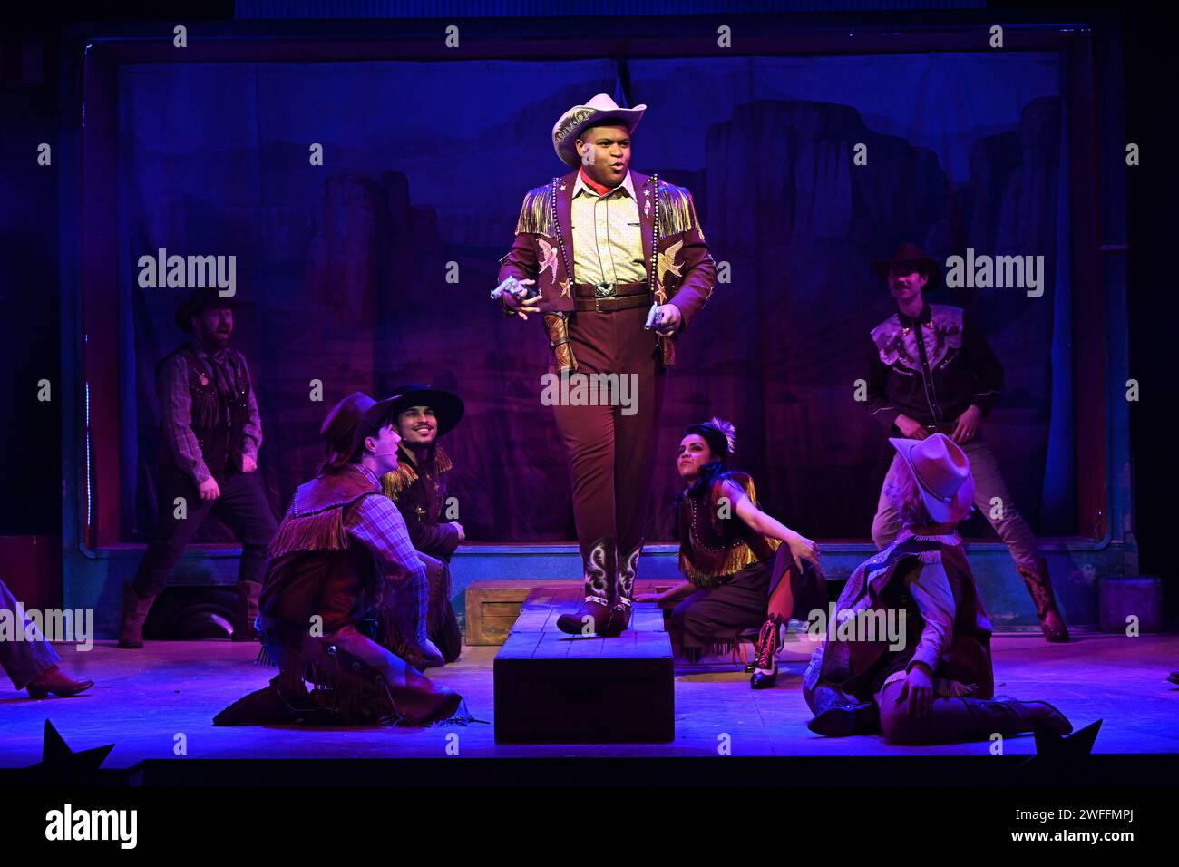 London, UK. 30th Jan, 2024. Tarinn Callender performs at Bronco Billy ...