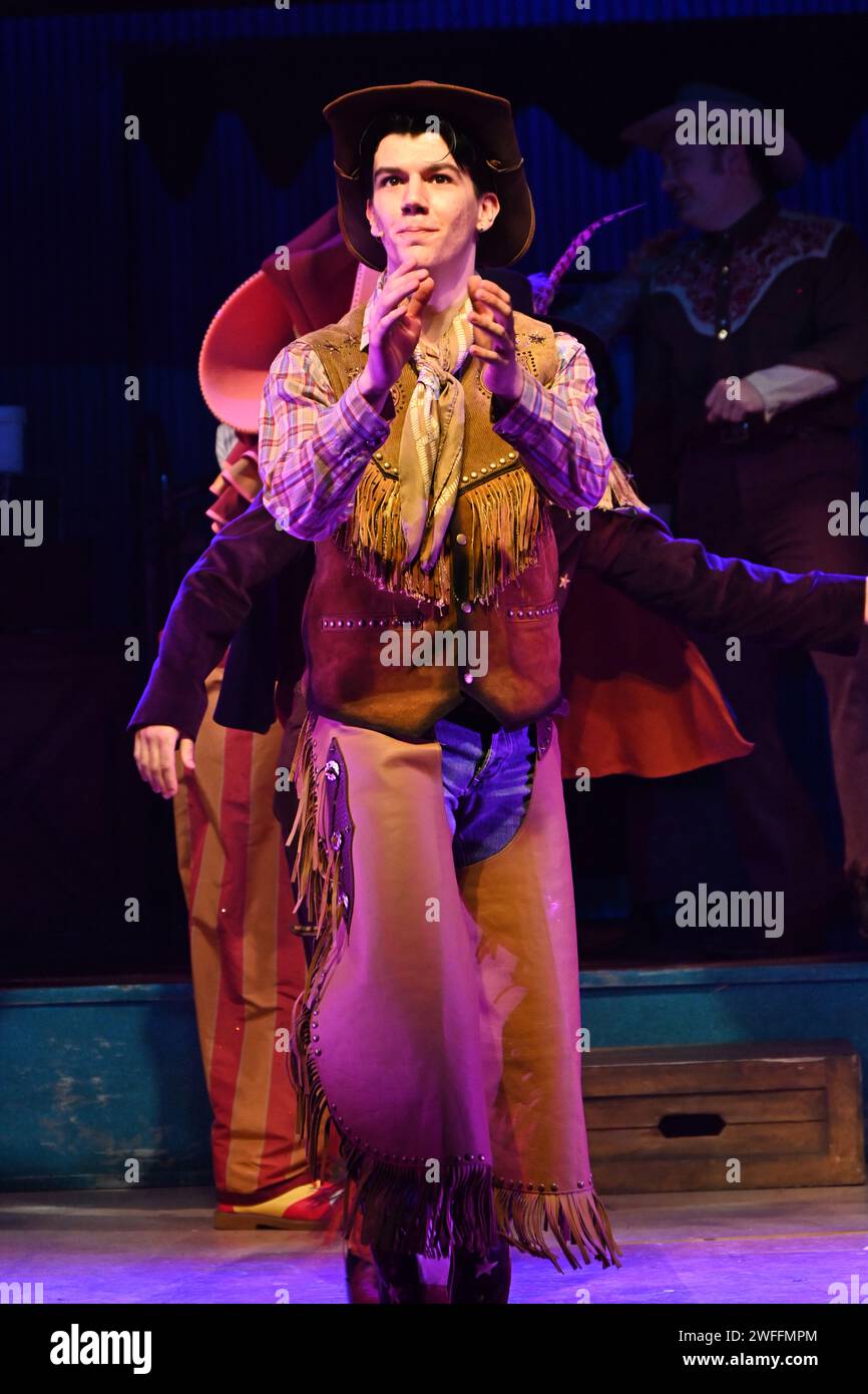 London, UK. 30th Jan, 2024. Josh Butler performs at Bronco Billy - The ...