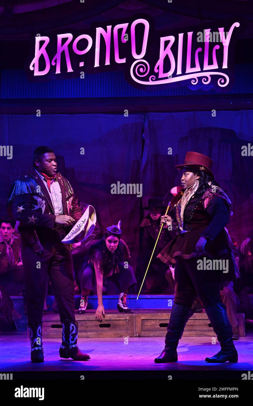 London, UK. 30th Jan, 2024. Tarinn Callender, Karen Mavundukure performs at Bronco Billy - The ...