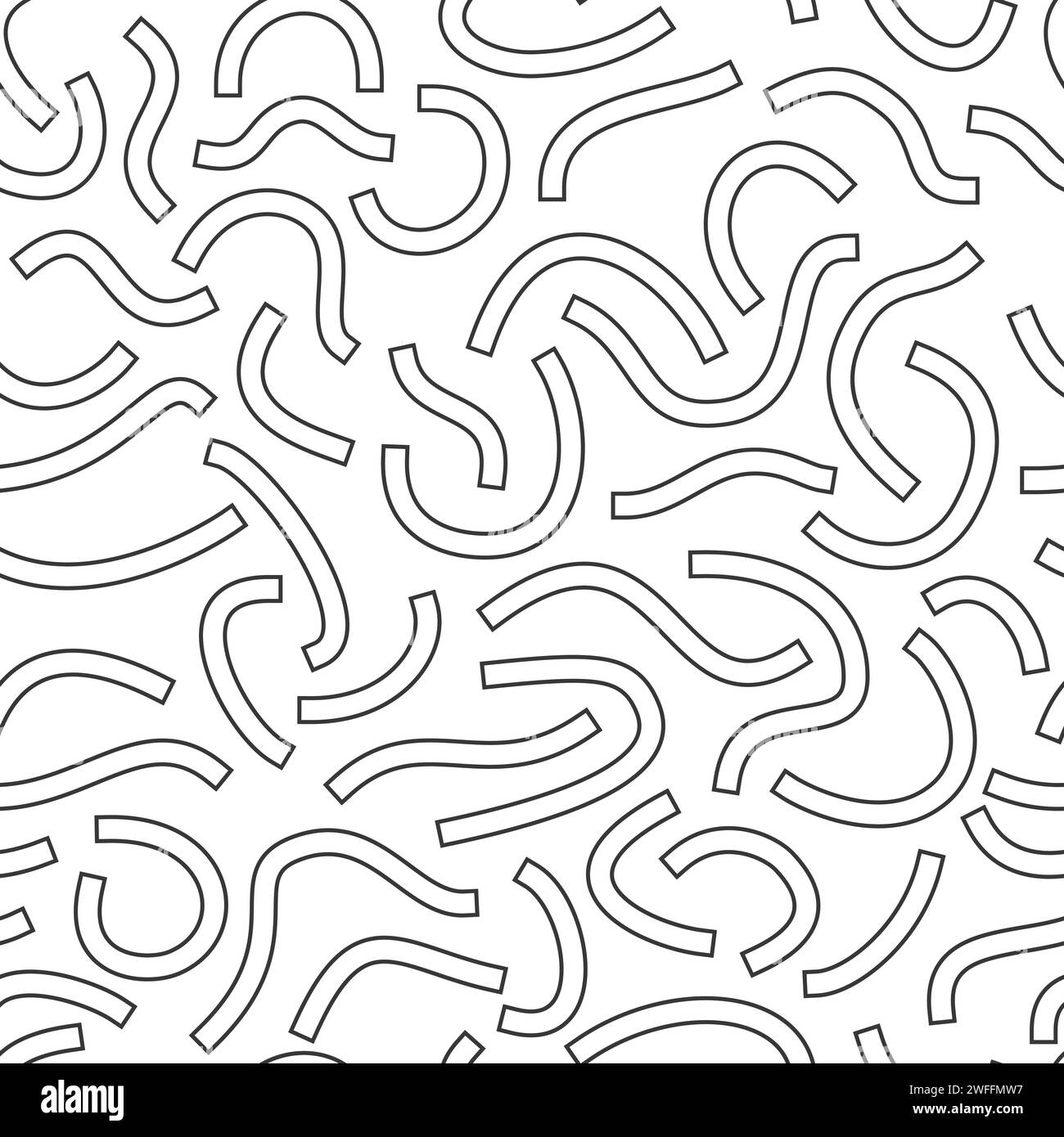 Abstract vintage squiggle seamless Cut Out Stock Images & Pictures - Alamy