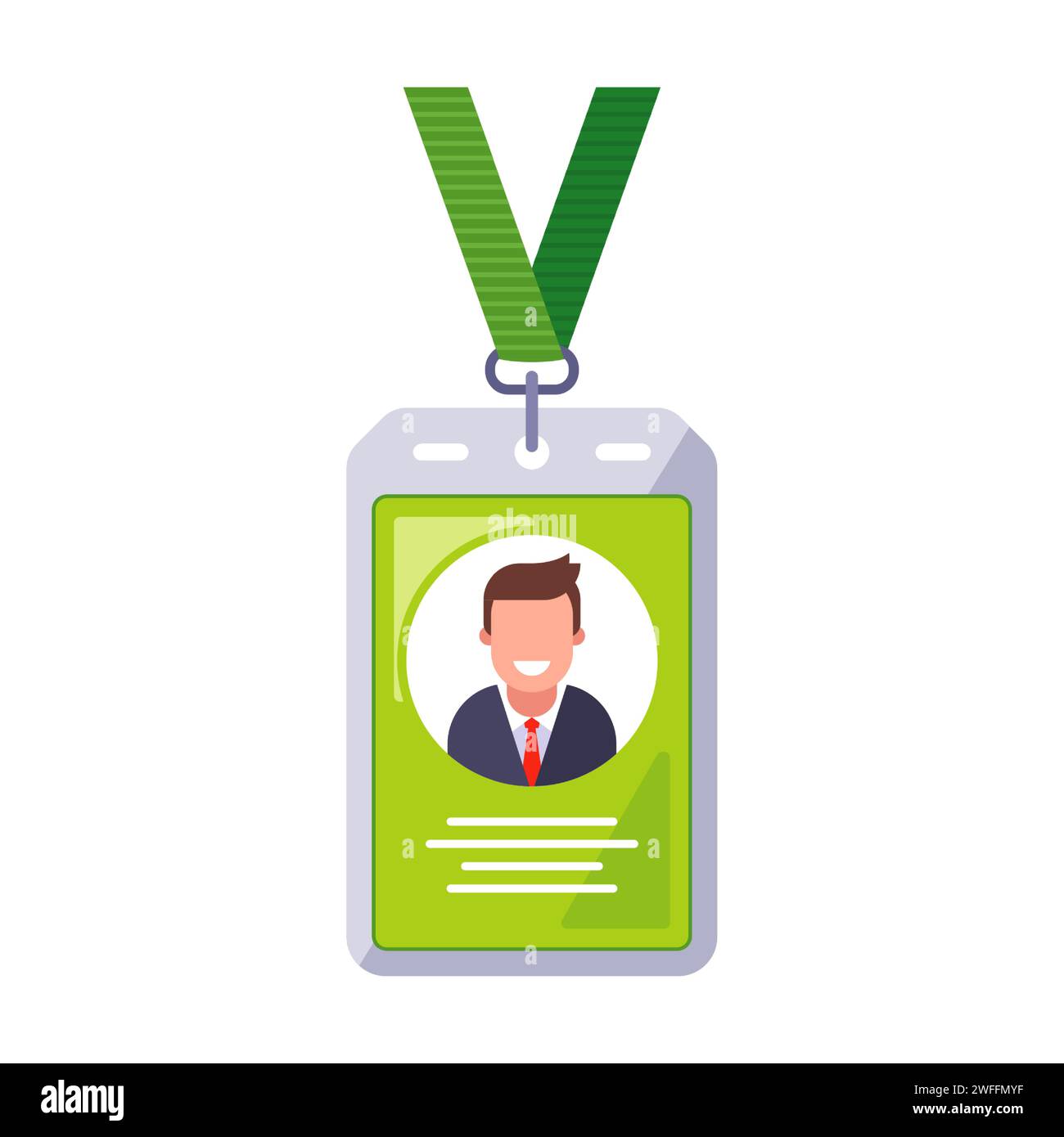 green named event badge. flat vector illustration Stock Vector Image ...