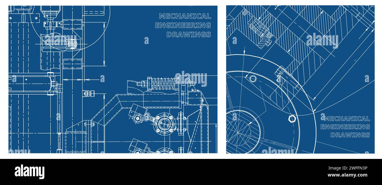 Computer aided design systems. Technical Design. Blueprint. Mechanical ...