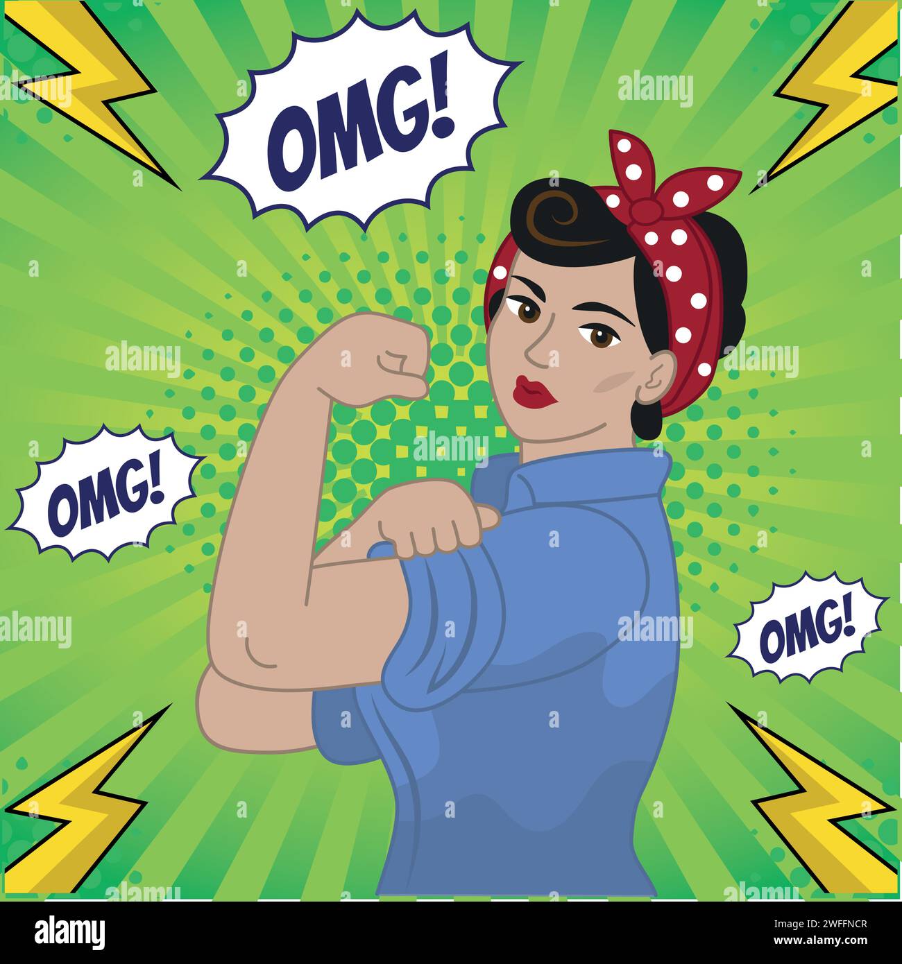 Cartoon capable woman bubble hi-res stock photography and images - Alamy