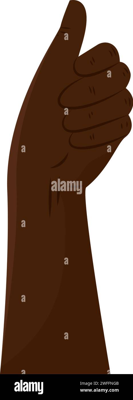 Afro american raising hand protest gesture Vector Stock Vector Image ...