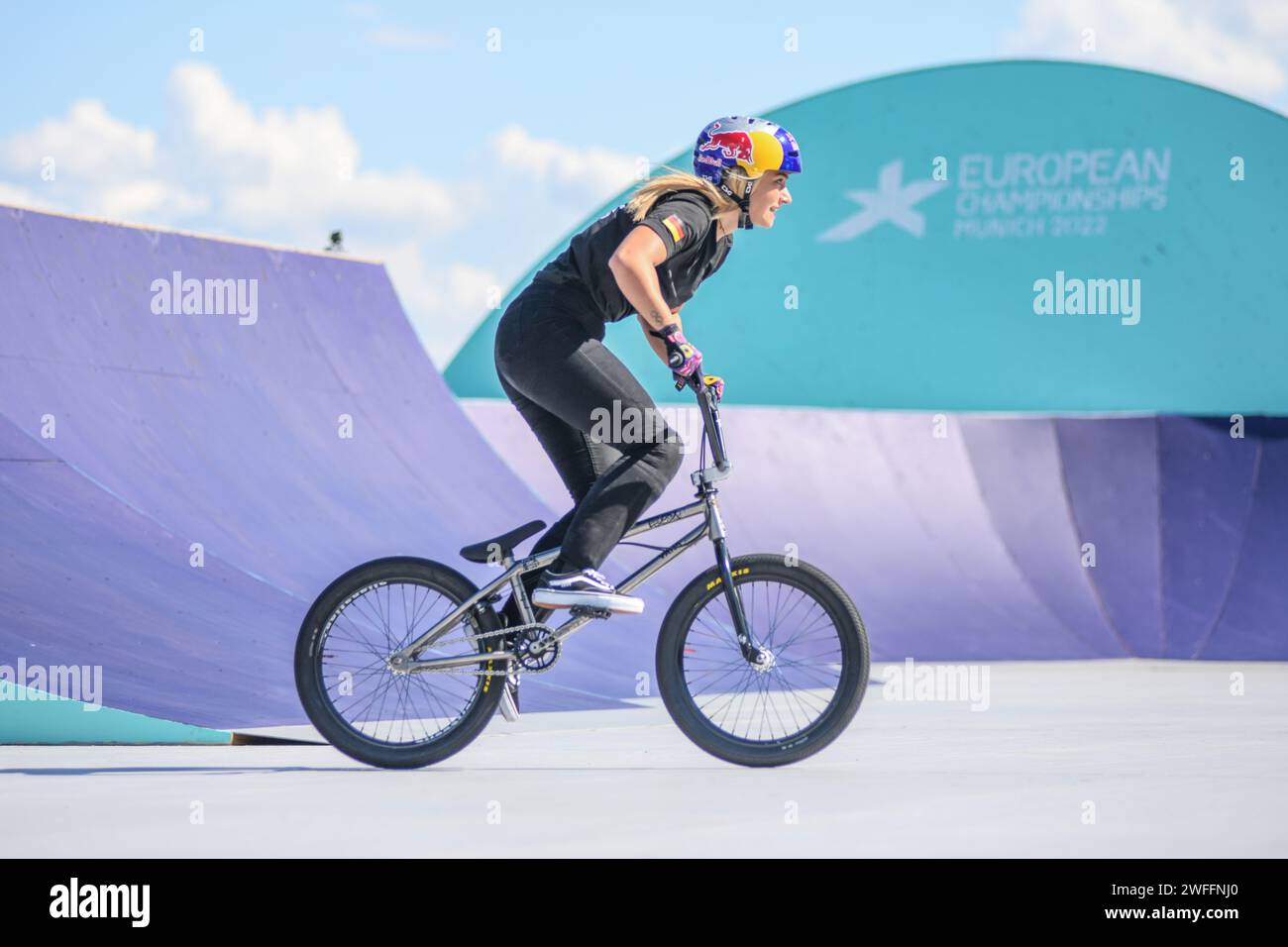 Lara Lessmann (Germany). BMX Freestyle women. European Championships ...
