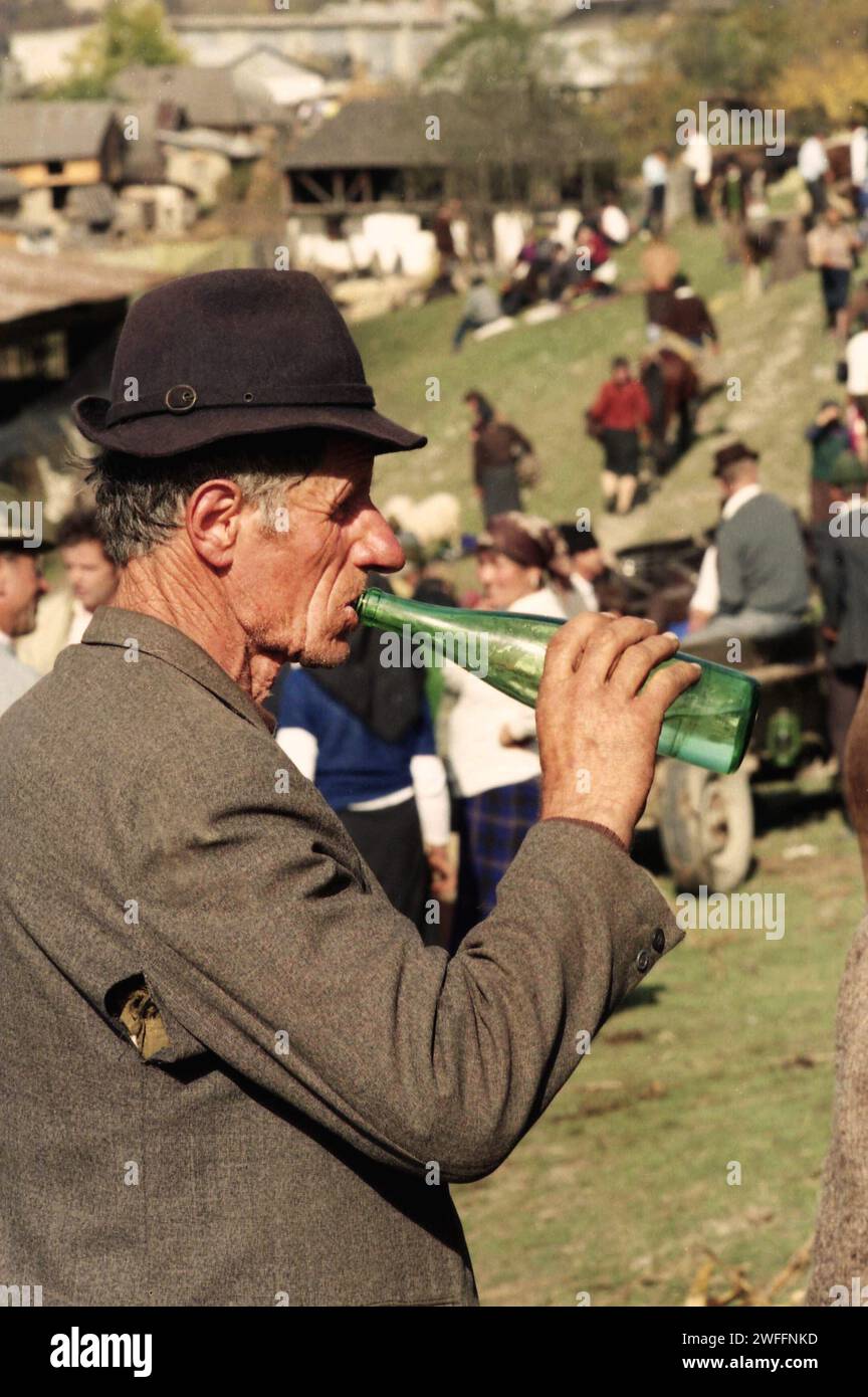 Man drinking from large glass hi-res stock photography and images - Alamy