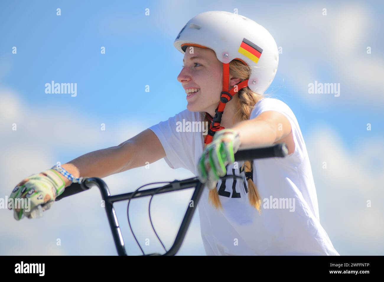 Kim Muller (Germany, Silver Medal). BMX Freestyle women. European ...