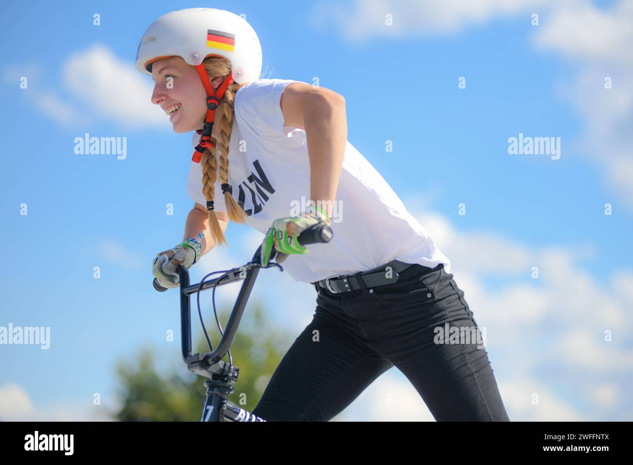 Kim Muller (Germany, Silver Medal). BMX Freestyle women. European ...
