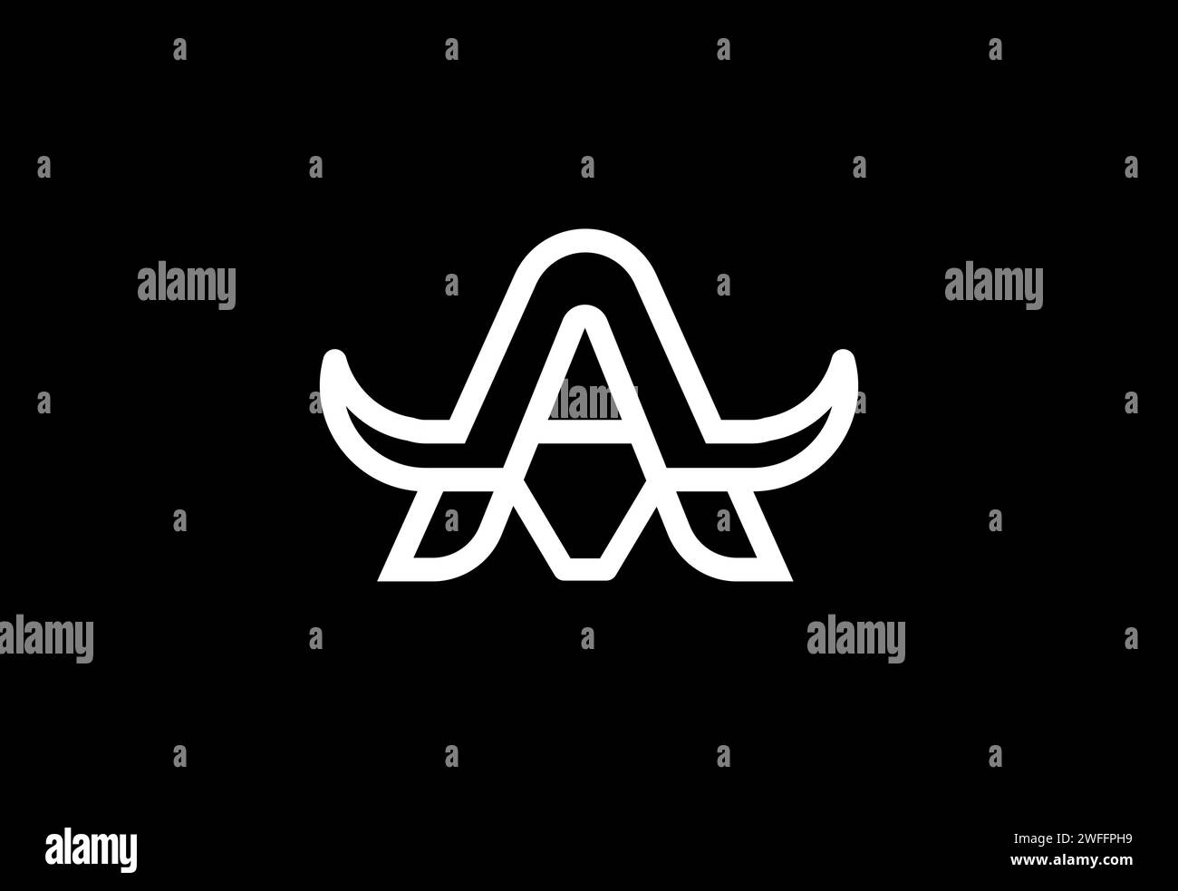 Abstract bull head logo. Cow or bull horns icon. Logo for meat ...