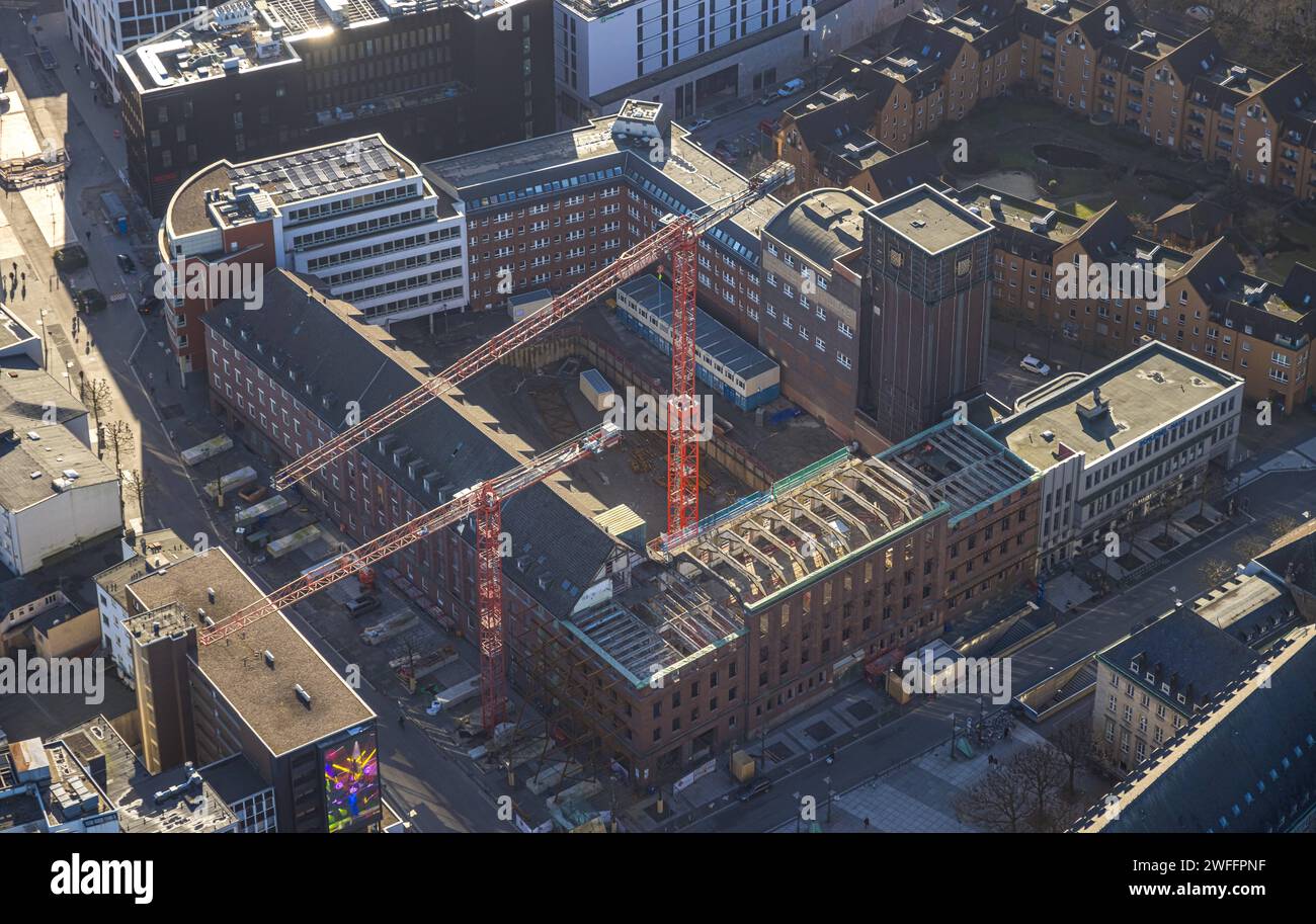 Luftbild, Baustelle Haus des Wissens HdW, Gleisdreieck, Bochum ...