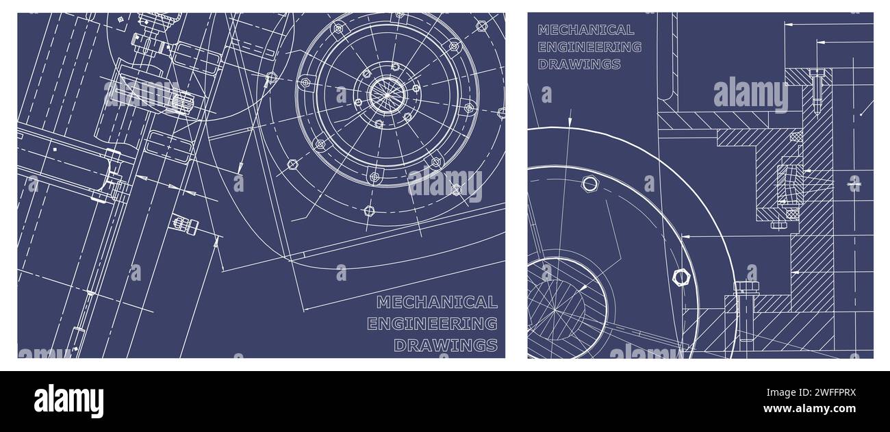 Computer aided design systems. Technical Design. Blueprint. Engineering ...