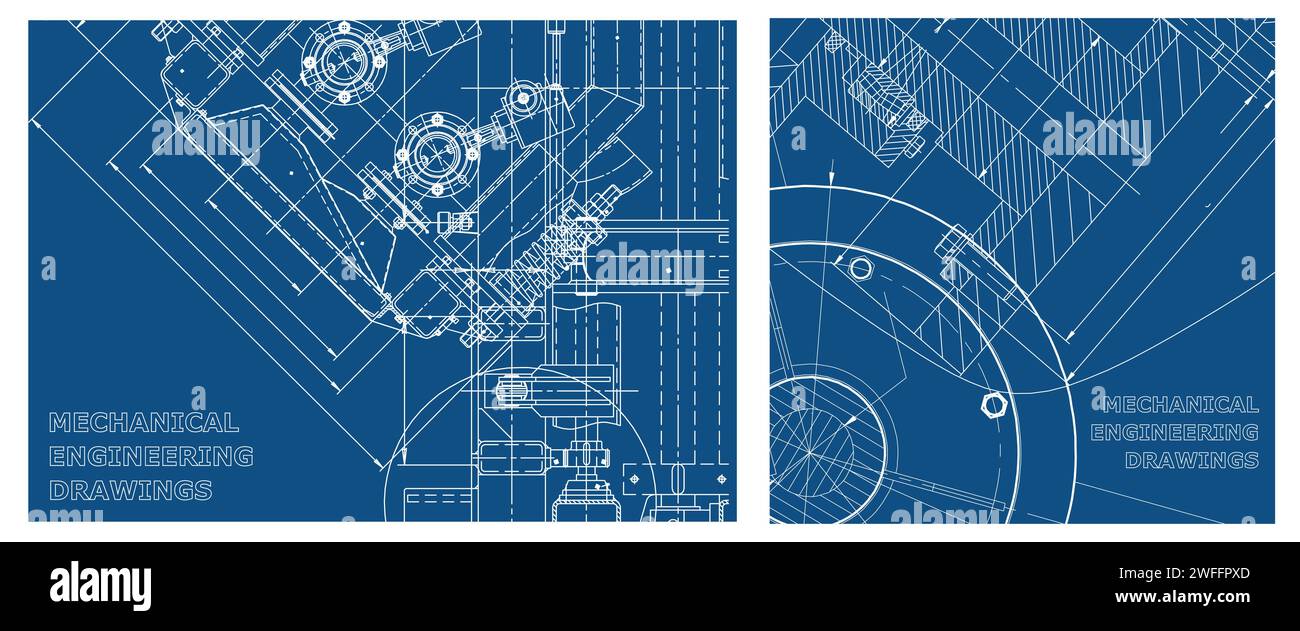 Computer aided design systems. Technical Design. Blueprint. Mechanical ...