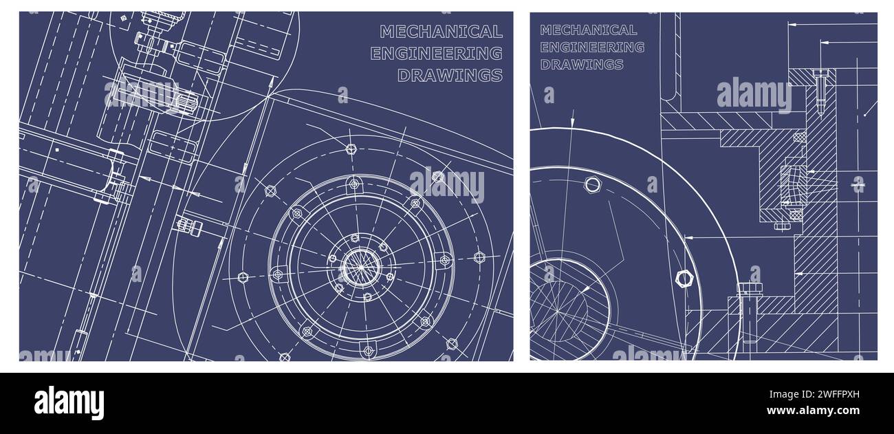 Computer aided design systems. Technical Design. Blueprint. Engineering ...