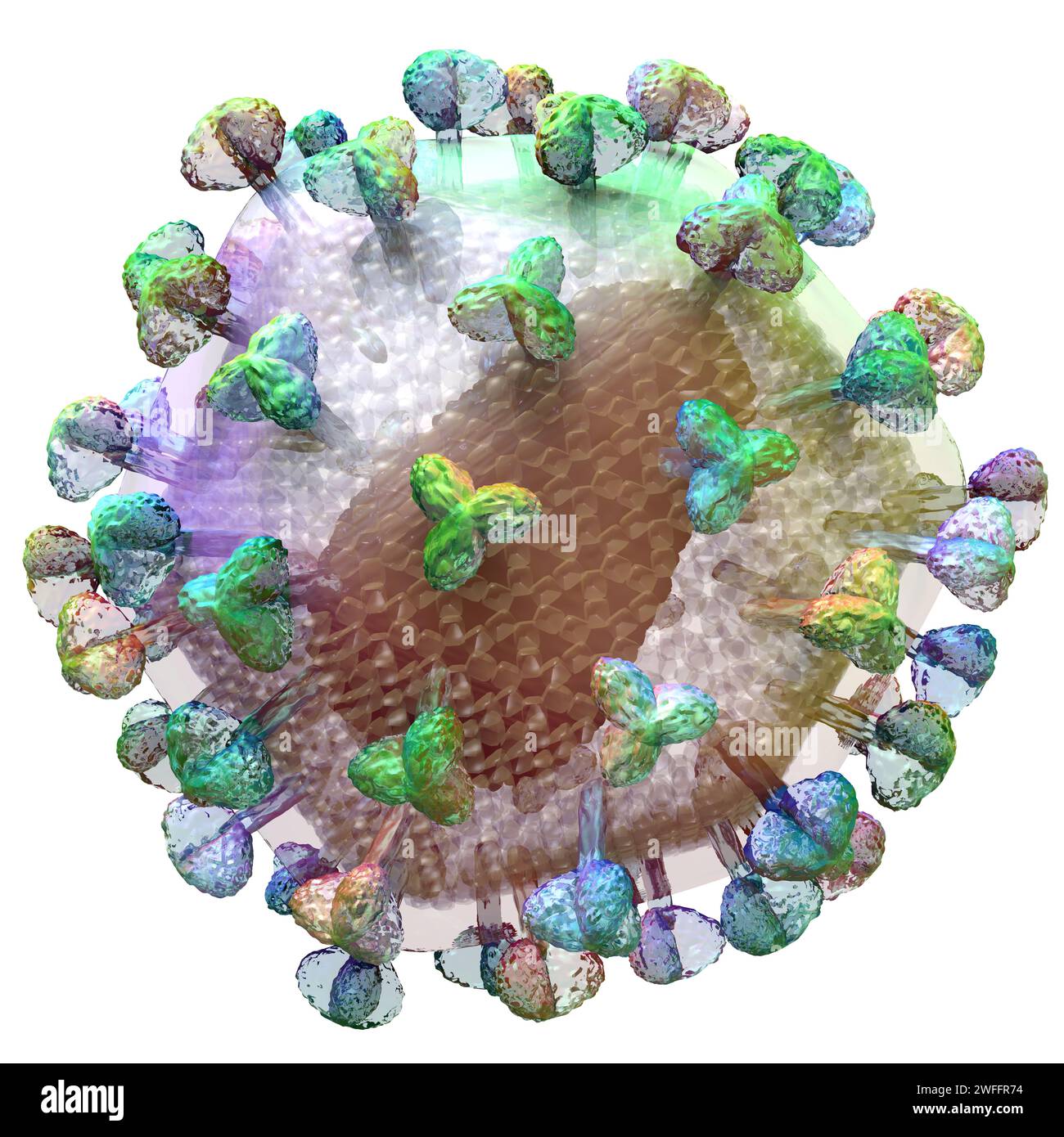 HIV particle, illustration Stock Photo - Alamy